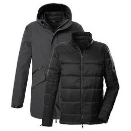 3-in-1-Funktionsjacke Killtec "KOW 94 MN PRK", Herren, Gr. XL, stahlgrau, Oberstoff: 100% Polyester, Futter 1: 100% Polyester/ Futter 2: 100% Polyamid, Füllung: 100% Polyester (recycelt), Jacken, 3 in 1 Parka: wasserdicht, atmungsaktiv, verstellbare Kapuze