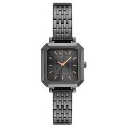 Giorgio Armani Quarzuhr ARMANI EXCHANGE, gold (schwarz, goldfarben, schwarz), Armbanduhren, Damen, Armbanduhr, Damenuhr, Edelstahlarmband, analog