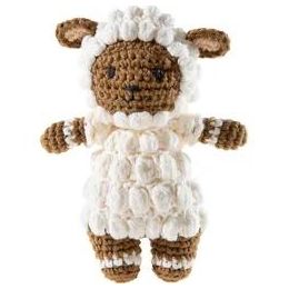 Kuscheltier Heunec "Crochi, Häkel-Freund Lamm", braun (braun, creme), Plüschfiguren, KinderH:15cm, H:15cm