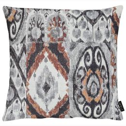 Dekokissen Apelt "3408", braun (grau, braun, ethnomuster), B:48cm H:5cm L:48cm, Baumwolle, Polyester, Dekokissen_Sitzkissen_Kissenhüllen