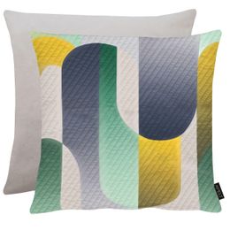 Dekokissen Apelt "Ben", gelb (grau, blau, gelb, grün, bedruckt), B:48cm H:5cm L:48cm, Polyester, Dekokissen_Sitzkissen_Kissenhüllen