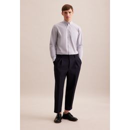 Businesshemd Seidensticker "Regular", Herren, Gr. L42, normale Ärmellängen, sand, 100% Baumwolle, bedruckt, regular fit, 2-Knopf-Manschette, Hemden, Regular 1/1 Button-Down-Kragen Druck