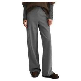 Marc O'Polo Jerseyhose MARC O'POLO "aus kompaktem Interlockjersey", Damen, Gr. XXL, Normalgrößen, rocky grau melange, Obermaterial: 72% Baumwolle, 28% Polyester, unifarben, relaxed fit normal, Hosen
