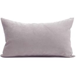 Gözze Dekokissen GÖZZE "Capri Cord", silberfarben, unifarben, B:30cm H:10cm L:50cm, Polyester, Dekokissen_Sitzkissen_Kissenhüllen
