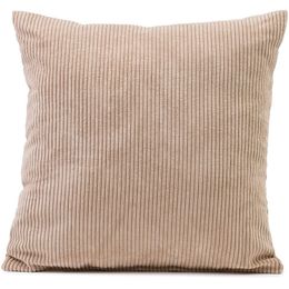 Gözze Dekokissen GÖZZE "Capri Cord", creme, unifarben, B:45cm H:10cm L:45cm, Polyester, Dekokissen_Sitzkissen_Kissenhüllen