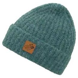 Beanie Chillouts "Ines Hat", Damen, grün (peacock grün), Grobstrick, Kunstfaser, meliert, Mützen, Strickmütze in leicht melierter Optik