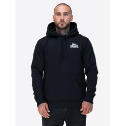 Kapuzensweatshirt Lonsdale "TALMINE", Herren, Gr. M, schwarz, weiß, Obermaterial: 60% Baumwolle, 40% Polyester, Rundhals, Sweatshirts