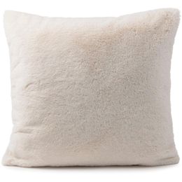 Gözze Dekokissen GÖZZE "Uni Flauschkissen LaPit", creme, unifarben, B:60cm H:10cm L:60cm, Polyester, Dekokissen_Sitzkissen_Kissenhüllen