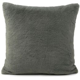 Gözze Dekokissen GÖZZE "Uni Flauschkissen LaPit", graugrün, unifarben, B:45cm H:10cm L:45cm, Polyester, Dekokissen_Sitzkissen_Kissenhüllen