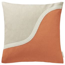 Kissenh&uuml;lle Tom Tailor HOME "Part", beige (natur), B:38cm H:0,5cm L:38cm, Polyester, Leinen, Polyester, Kissenbez&uuml;ge, Kissenh&uuml;lle