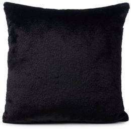 G&ouml;zze Dekokissen G&Ouml;ZZE "Uni Flauschkissen LaPit", schwarz, unifarben, B:45cm H:10cm L:45cm, Polyester, Dekokissen_Sitzkissen_Kissenh&uuml;llen