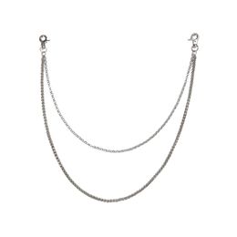 Hosenkette Firetti "mehrreihige Gliederkettengliederung", silber (silberfarben), Hosenketten, Herren, Metall