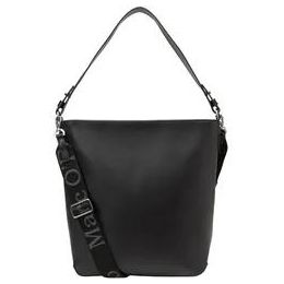 Marc O'Polo Umhängetasche MARC O'POLO "aus einer Lederalternative aus recyceltem Polyester", Damen, Gr. B/H/T: 34cm x 34cm x 12cm, schwarz, Polyester, unifarben, Taschen