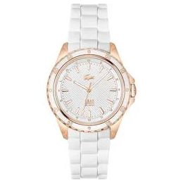 Quarzuhr Lacoste "SANTORINI", weiß, Armbanduhren, Damen, Armbanduhr, Damenuhr, Silikonarmband, analog