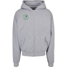 9N1M SENSE Sweatjacke 'Tennis Club' Herren Größe 5XL graumeliert / grasgrün