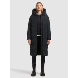 Steppmantel Khujo "LINARI", Damen, Gr. L, port blau, 100% Polyester, unifarben, eingesetzt elastischer Bund mit Windstopper, Mäntel