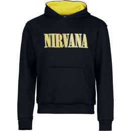Nirvana Logo Kapuzenpullover schwarz gelb in 4XL 4888