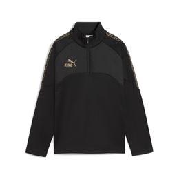Sweatjacke Puma "KING Fußball-Trainingsoberteil Winter Jugendliche", Kinder, Gr. 164, schwarz gold, Füllung: 100% Polyester; Ärmel: 100% Polyester; Vorderer Einsatz: 100% Polyester; Hinterer Einsatz: 100% Polyester, Sweatjacken
