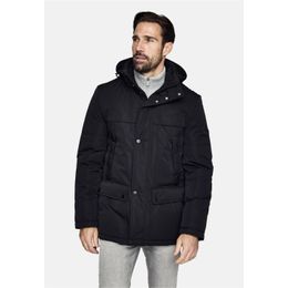 Outdoorjacke NEW CANADIAN "dry iQ", Herren, Gr. 58, schwarz, 100% Polyester, unifarben, lang, ohne Ausschnitt, Jacken Outdoorjacke, mit Fleece-Einsatz am Innenkragen