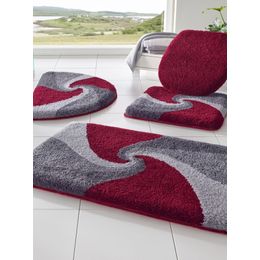 Badematte Hagemann Gr. 2, grau (grau, gemustert), (70cm x 120cm ), 1 Stk., Badematten