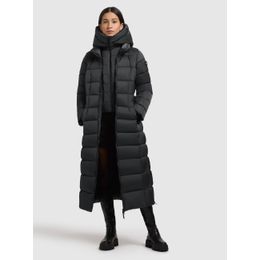 Steppmantel Khujo "GINSA", Damen, Gr. L, obrage grau, Twill, 100% Polyester, unifarben, eingesetzt gerader Abschluss mit Reißverschluss, Mäntel