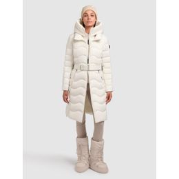 Steppmantel Khujo "MIRA", Damen, Gr. L, luna weiß, Twill, 100% Polyester, unifarben, eingesetzt gerader Abschluss mit Reißverschluss, Mäntel