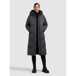 Steppmantel Khujo "LUGA2", Damen, Gr. XL, winter grau, 88% Polyester, 12% Polyamid, unifarben, eingesetzt elastischer Bund mit Windstopper, M&auml;ntel Steppmantel