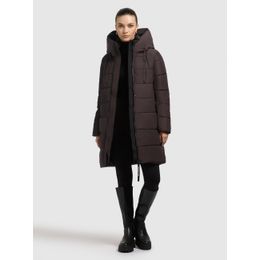 Steppmantel Khujo "HEATHER", Damen, Gr. L, moody plum, 100% Polyester, unifarben, eingesetzt elastischer Bund mit Windstopper, Mäntel