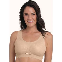 Bralette ANITA SINCE 1886 "Essential Lace", Damen, Gr. XS, N-Gr, transparent (desert), Stoff, Obermaterial: 61% Polyamid, 39% Elasthan, unifarben, bequem, BHs Bralette, mit Spitze, herausnehmbare Schaumcups, feminin, atmungsaktiv