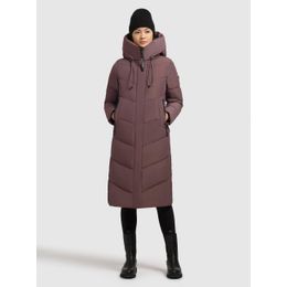 Steppmantel Khujo "TRUDIE", Damen, Gr. L, orchid lila, 100% Polyester, unifarben, eingesetzt elastischer Bund mit Windstopper, Mäntel
