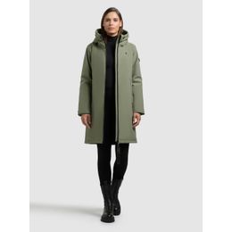 Kurzmantel Khujo "YAAK4", Damen, Gr. L, muted grün, 100% Polyester, unifarben, eingesetzt elastischer Bund mit Windstopper, Mäntel