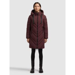 Steppmantel Khujo "TABY", Damen, Gr. S, moscato rot, 100% Polyester, unifarben, eingesetzt elastischer Bund mit Windstopper, Mäntel