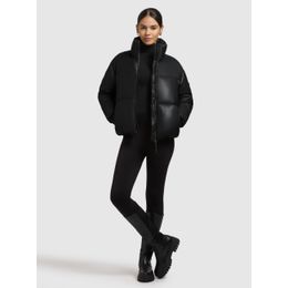 Lederimitatjacke Khujo "KHALIA", Damen, Gr. XXL, schwarz, 100% Polyurethan, unifarben, eingesetzt mit Gummizug, Jacken