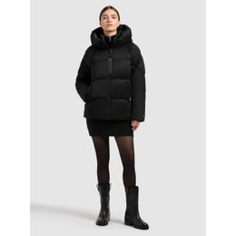 Steppjacke Khujo "ISETT2", Damen, Gr. L, schwarz, 100% Polyester, unifarben, Raglanärmel elastischer Bund mit Windstopper, Jacken