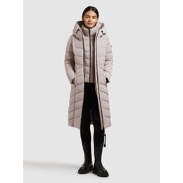 Steppmantel Khujo "TAMKE", Damen, Gr. L, dusty beige, 100% Polyester, unifarben, eingesetzt elastischer Bund mit Windstopper, Mäntel