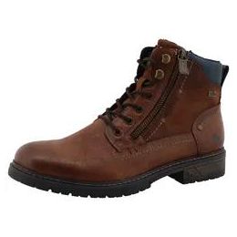 Schnürboots Mustang SHOES "Marcas", Herren, Gr. 44, braun, Lederimitat, used, Basic, Schuhe, Business Stiefel, Boots mit Textilfutter