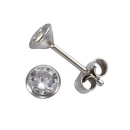 Paar Ohrstecker Firetti "Schmuck Geschenk Silber 925 Ohrschmuck Solitär" Gr. 2, silber (silberfarben, kristallweiß), Ohrringe, Damen, 2, Silber 925 (Sterlingsilber), mit Zirkonia (synth.)