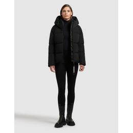 Steppjacke Khujo "ONO", Damen, Gr. L, schwarz, 100% Polyester, unifarben, Raglanärmel elastischer Bund mit Windstopper, Jacken