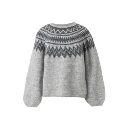 Only Pullover 'ONLReykja' Damen Gr&ouml;&szlig;e XL hellgrau / dunkelgrau