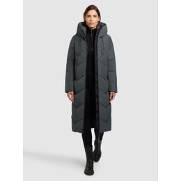 Steppmantel Khujo "LINARI", Damen, Gr. L, foam grün, 100% Polyester, unifarben, eingesetzt elastischer Bund mit Windstopper, Mäntel