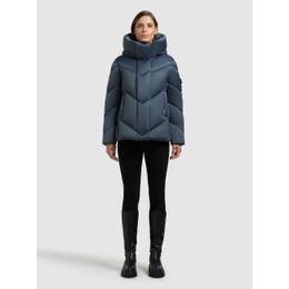 Steppjacke Khujo "OLSA2", Damen, Gr. XS, dim blau, 100% Polyester, unifarben, eingesetzt elastischer Bund mit Windstopper, Jacken