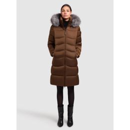 Steppmantel Khujo "AKKIE", Damen, Gr. L, copper braun, Twill, 100% Polyester, unifarben, eingesetzt gerader Abschluss mit innenliegendem Gummizug, Mäntel