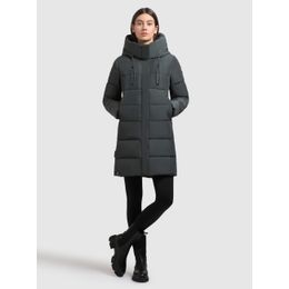 Steppmantel Khujo "HEATHER", Damen, Gr. L, foam grün, 100% Polyester, unifarben, eingesetzt elastischer Bund mit Windstopper, Mäntel