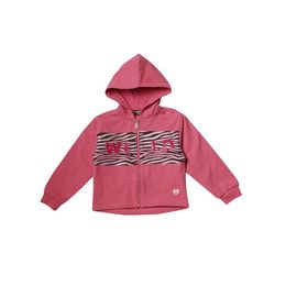 KOROSHI Sweatjacke M&auml;dchen Gr&ouml;&szlig;e 116 lila / pink / silber