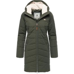 Wintermantel Ragwear "Noita YOUMODO", Damen, Gr. 4XL (48), olivgrün, Obermaterial: 100% Polyester, Innenfutter: 100% Polyester, Wattierung: 100% Polyester, tailliert ca. Mitte Oberschenkel, Ärmel ohne Ärmelschlitz Rippbündchen, Mäntel, Winter Steppmantel mit Kapuze