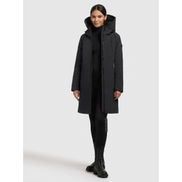 Kurzmantel Khujo "YAAK4", Damen, Gr. M, obrage grau, 100% Polyester, unifarben, eingesetzt elastischer Bund mit Windstopper, Mäntel