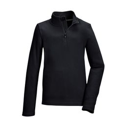 Fleeceshirt Killtec "KSW 247 GRLS FLC SHRT", Mädchen, Gr. 164, schwarz, Oberstoff: 100% Polyester, Shirts, Fleeceshirt mit Stehkragen, Kinnschutz und hohem Tragekomfort