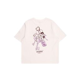 name it T-Shirt 'NKFNOVAS' Mädchen Größe 116 rosa / dunkelrot / weiß