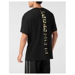 T-Shirt Plein Sport "Tiger", Herren, Gr. XL, 0293, schwarz, lightgold, Obermaterial: 100% Baumwolle, Shirts