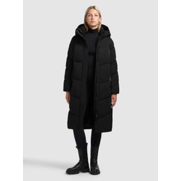 Steppmantel Khujo "AINU2", Damen, Gr. M, schwarz, 88% Polyester, 12% Polyamid, unifarben, eingesetzt elastischer Bund mit Windstopper, Mäntel
